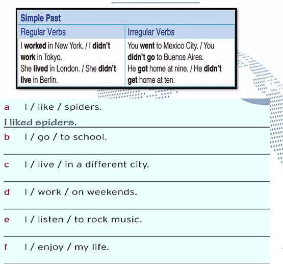 Simple Past Regular Verbs Irregular Verbs I | StudyX