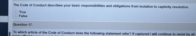 The Code of Conduct describes your basic