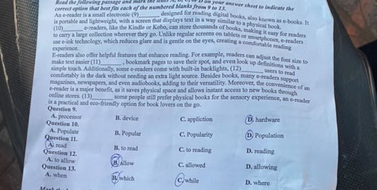 Read the following passage and mark on your | StudyX