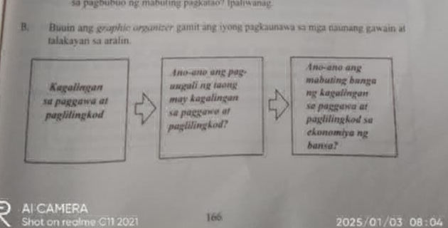 Buuin ang graphic organizer gamit ang iyong | StudyX