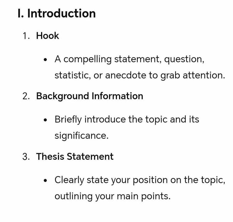 I Introduction 1 Hook A compelling | StudyX