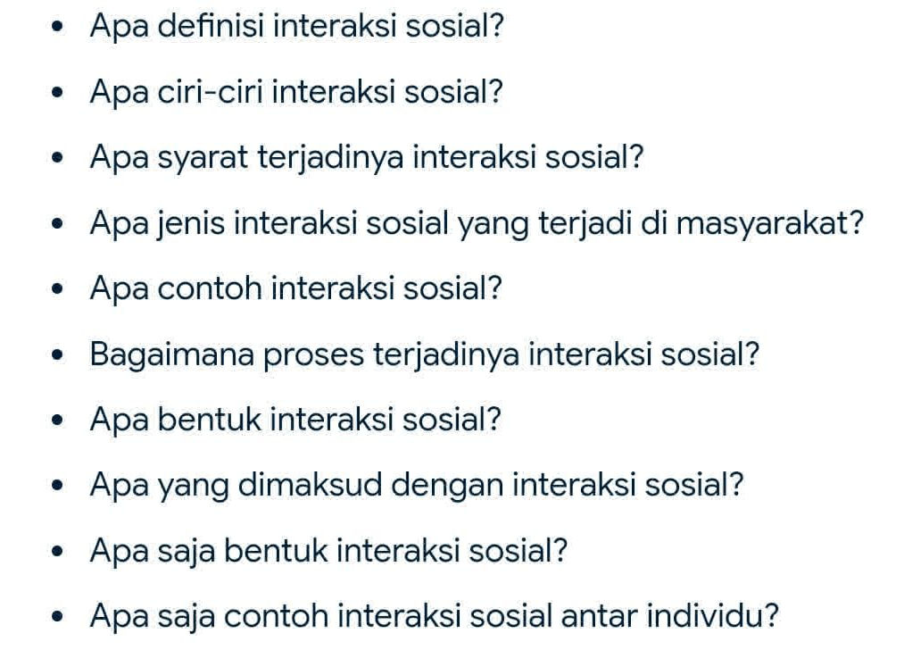 Apa definisi interaksi sosial Apa | StudyX