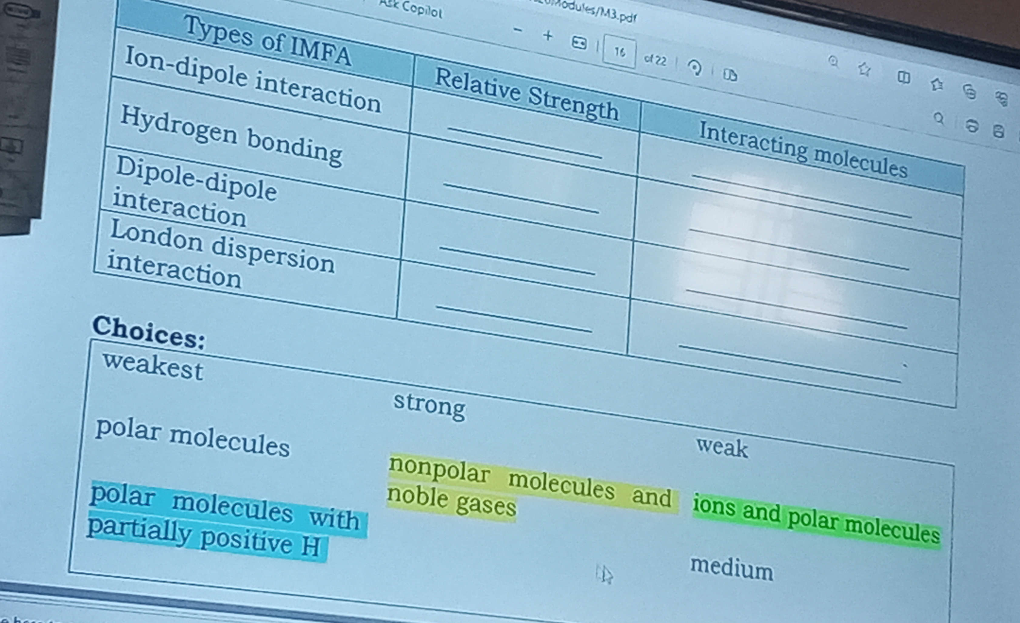 Types of IMFA Ion-dipole interaction | StudyX