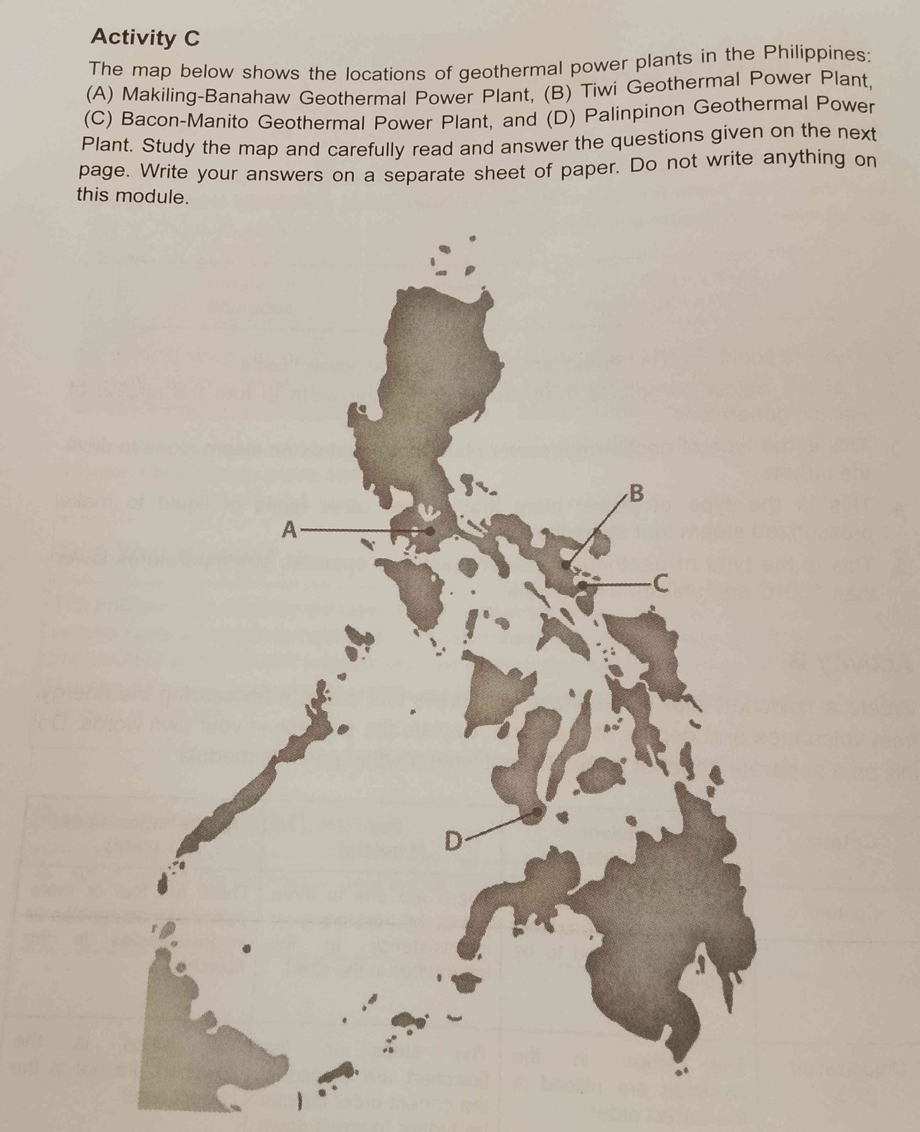 Activity C The map below shows the locations | StudyX