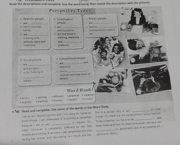 Read the descriptions and complete Use the | StudyX