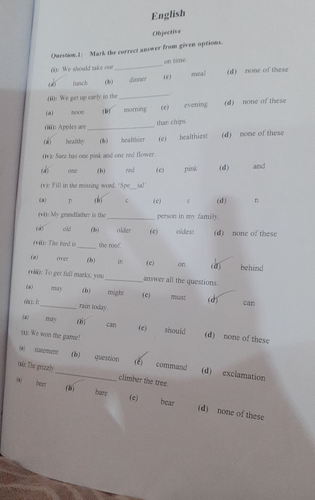 Question 1 Mark the correct answer from | StudyX