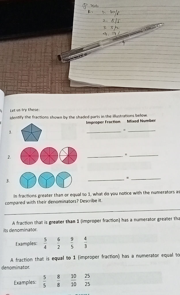 Let us try theseIdentify the fractions shown | StudyX