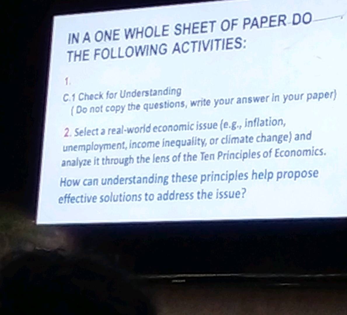 IN A ONE WHOLE SHEET OF PAPER DO THE | StudyX