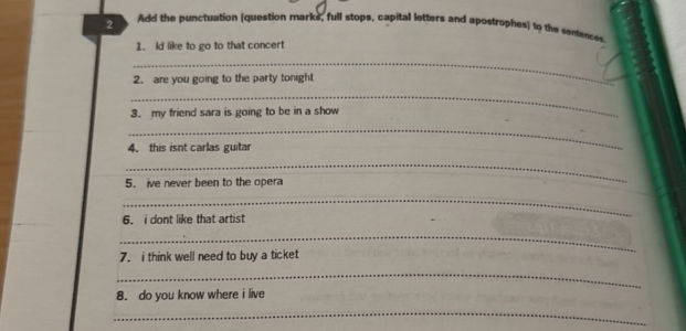 Add the punctuation (question marks full | StudyX