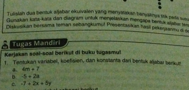 1 Tentukan variabel koefisien dan konstanta | StudyX