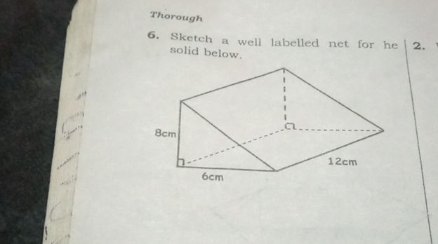6 Sketch a well labelled net for the solid | StudyX