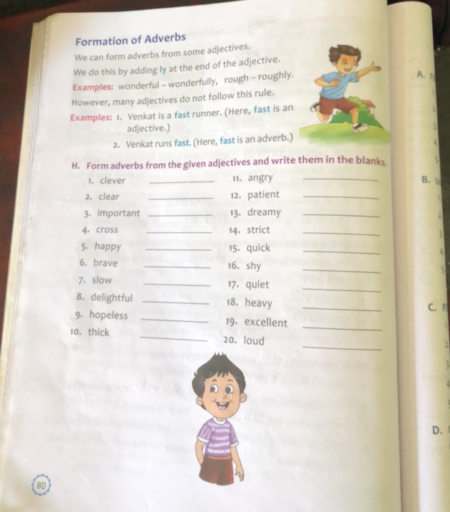 H Form adverbs from the given adjectives and | StudyX