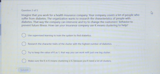 Question 3 of 5 Imagine that you work for a | StudyX