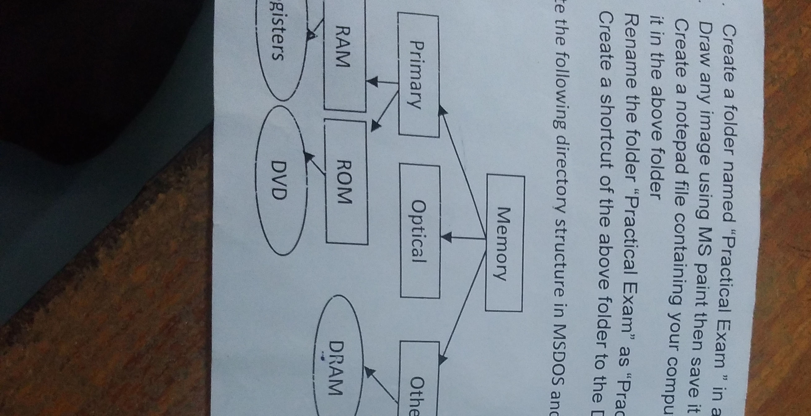 Create a folder named Practical Exam in a | StudyX