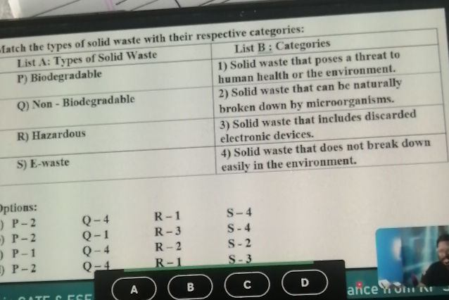Match the types of solid waste with their | StudyX
