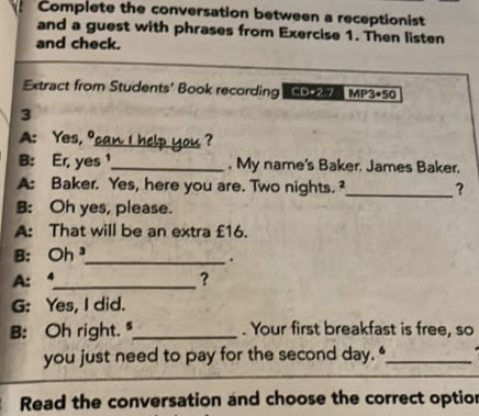 Complete the conversation between a | StudyX