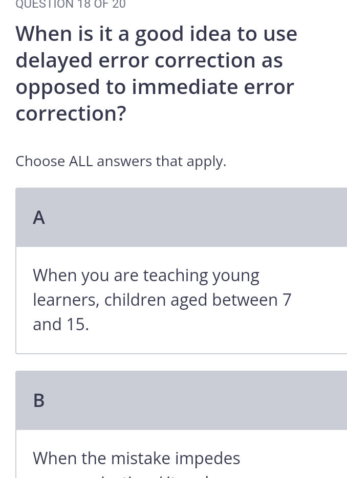 QUESTION 18 OF 20 When is it a good idea to | StudyX
