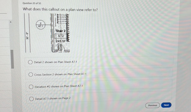 What does this callout on a plan view refer | StudyX