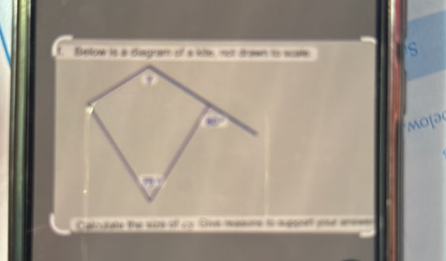 Below is a diagram of a kite not drawn to | StudyX