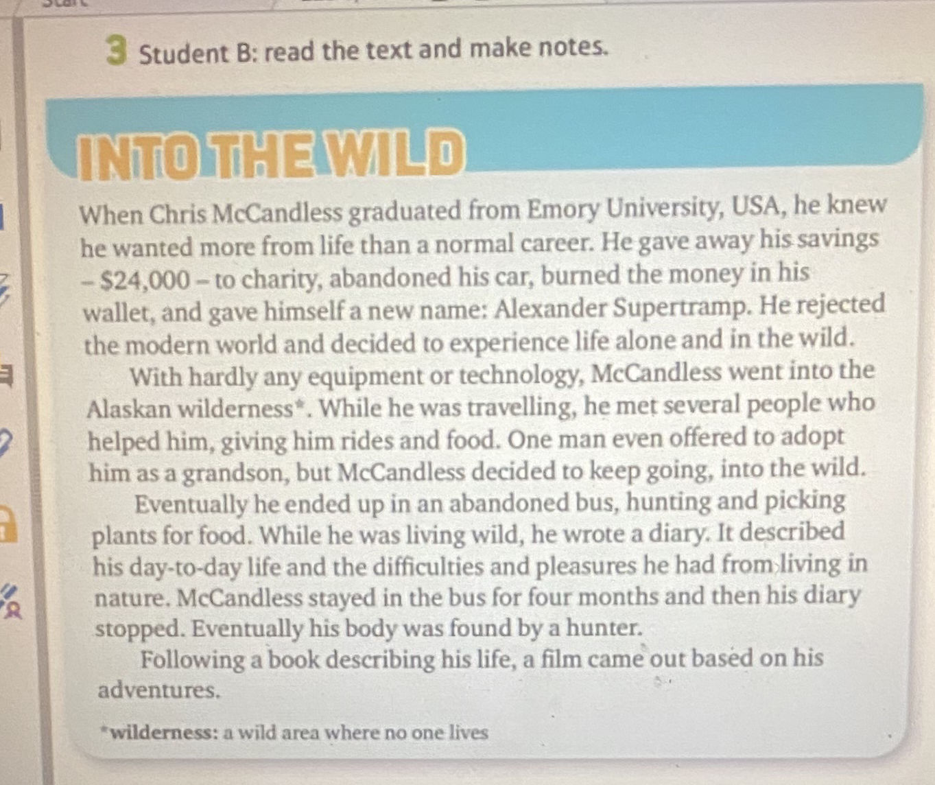 3 Student B read the text and make notes | StudyX