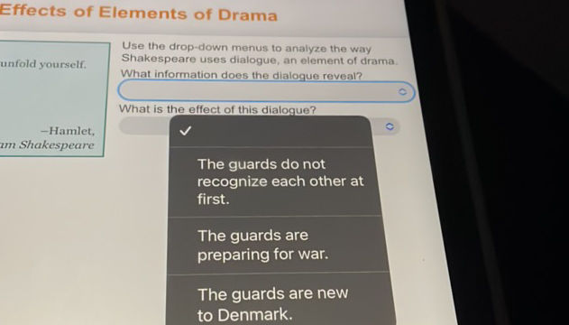 Use the drop-down menus to analyze the way | StudyX