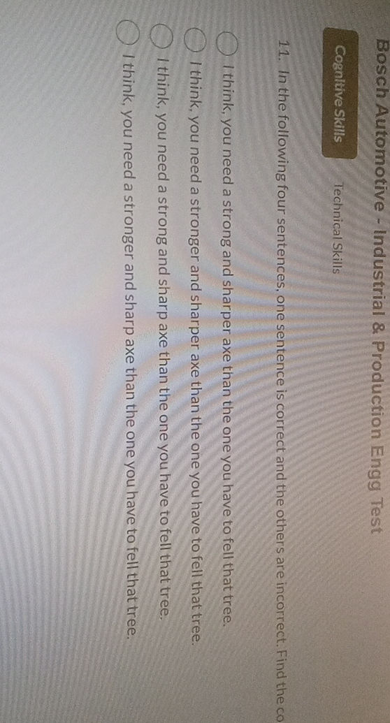 11 In the following four sentences one | StudyX