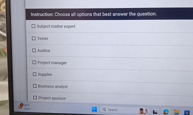 Instruction Choose all options that best | StudyX