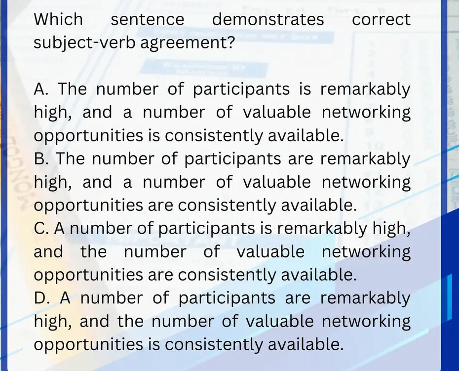 Which sentence demonstrates correct | StudyX