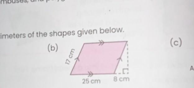 Calculate the perimeters of the shapes given | StudyX