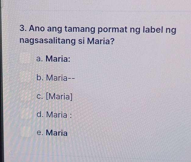 3 Ano ang tamang pormat ng label ng | StudyX