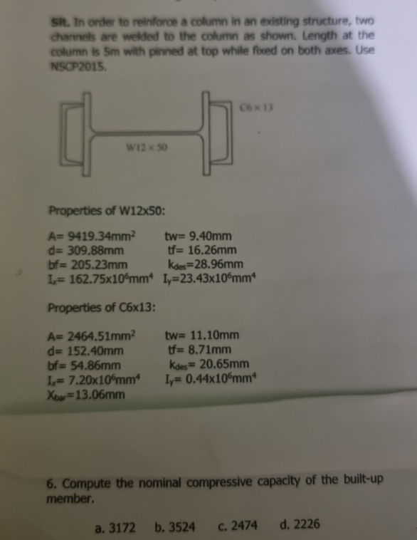Sir In order to reinforce a column in an | StudyX