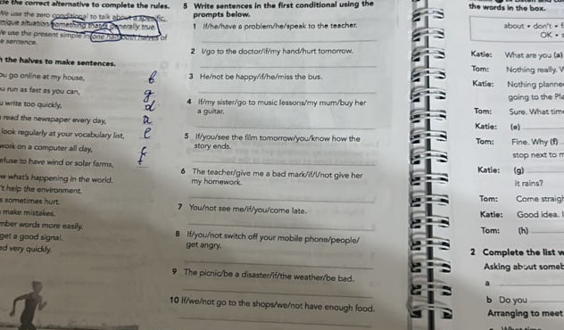 5 Write sentences in the first conditional | StudyX