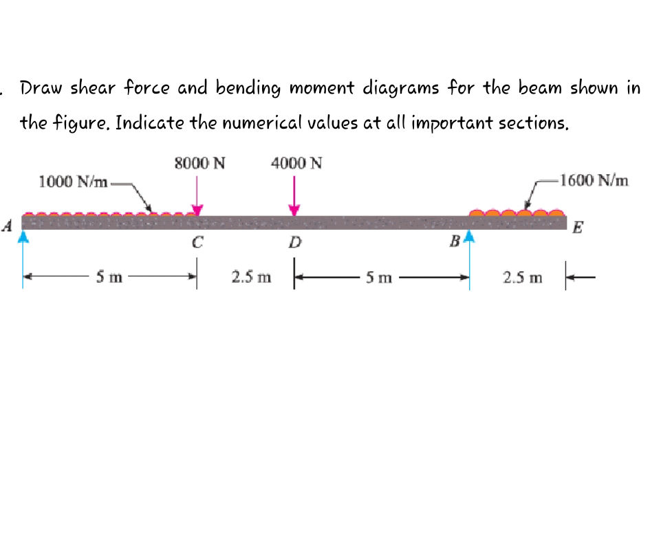 - Draw shear force and bending moment | StudyX