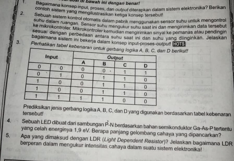 1 Bagaimana konsep input proses dan output | StudyX