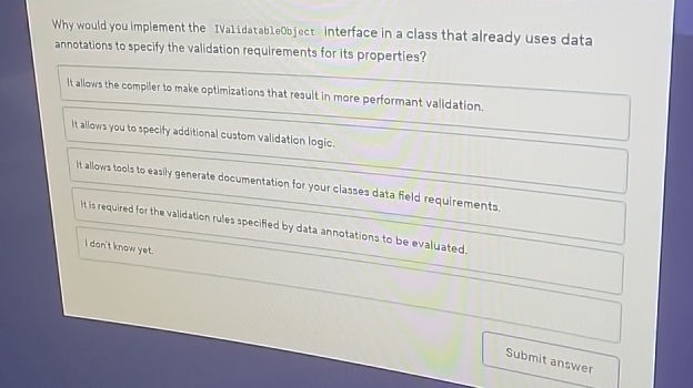 Why would you implement the | StudyX