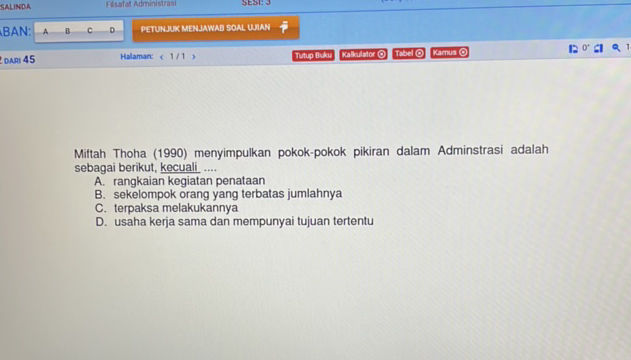 Miftah Thoha (1990) menyimpulkan pokok-pokok | StudyX