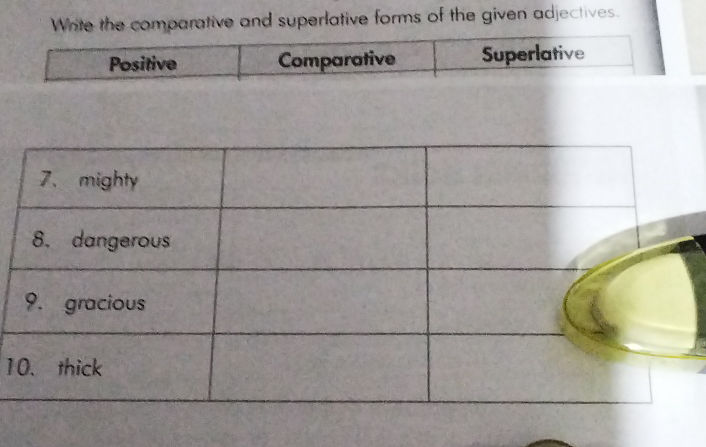 Write the comparative and superlative forms | StudyX