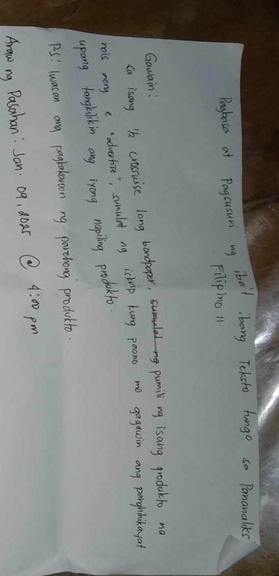 Pagbasa at Pagsusuri ng ibat ibang Teksto | StudyX