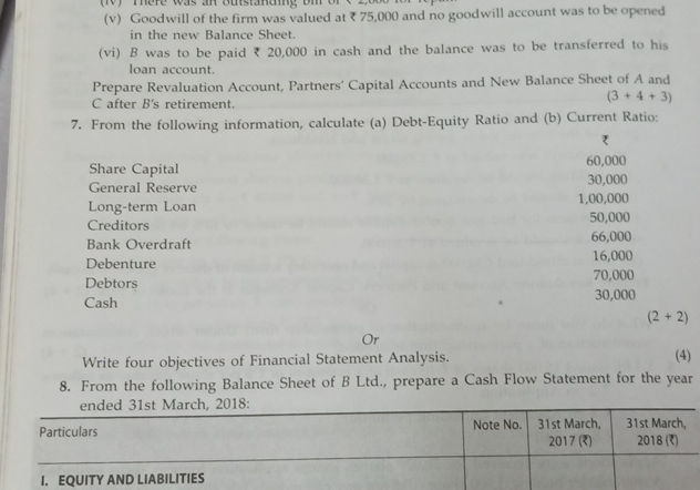 (iv) There was an outstanding bill of 2000 | StudyX