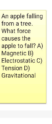 An apple falling from a tree What force | StudyX