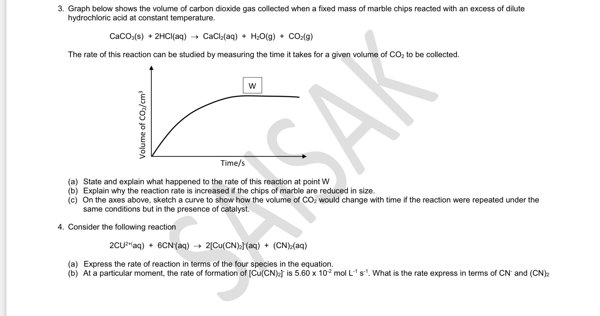 3 Graph below shows the volume of carbon | StudyX