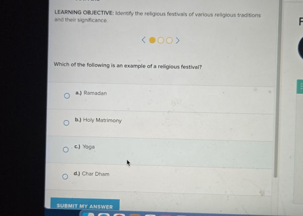 LEARNING OBJECTIVE Identify the religious | StudyX
