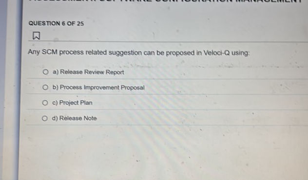 QUESTION 6 OF 25 Any SCM process related | StudyX