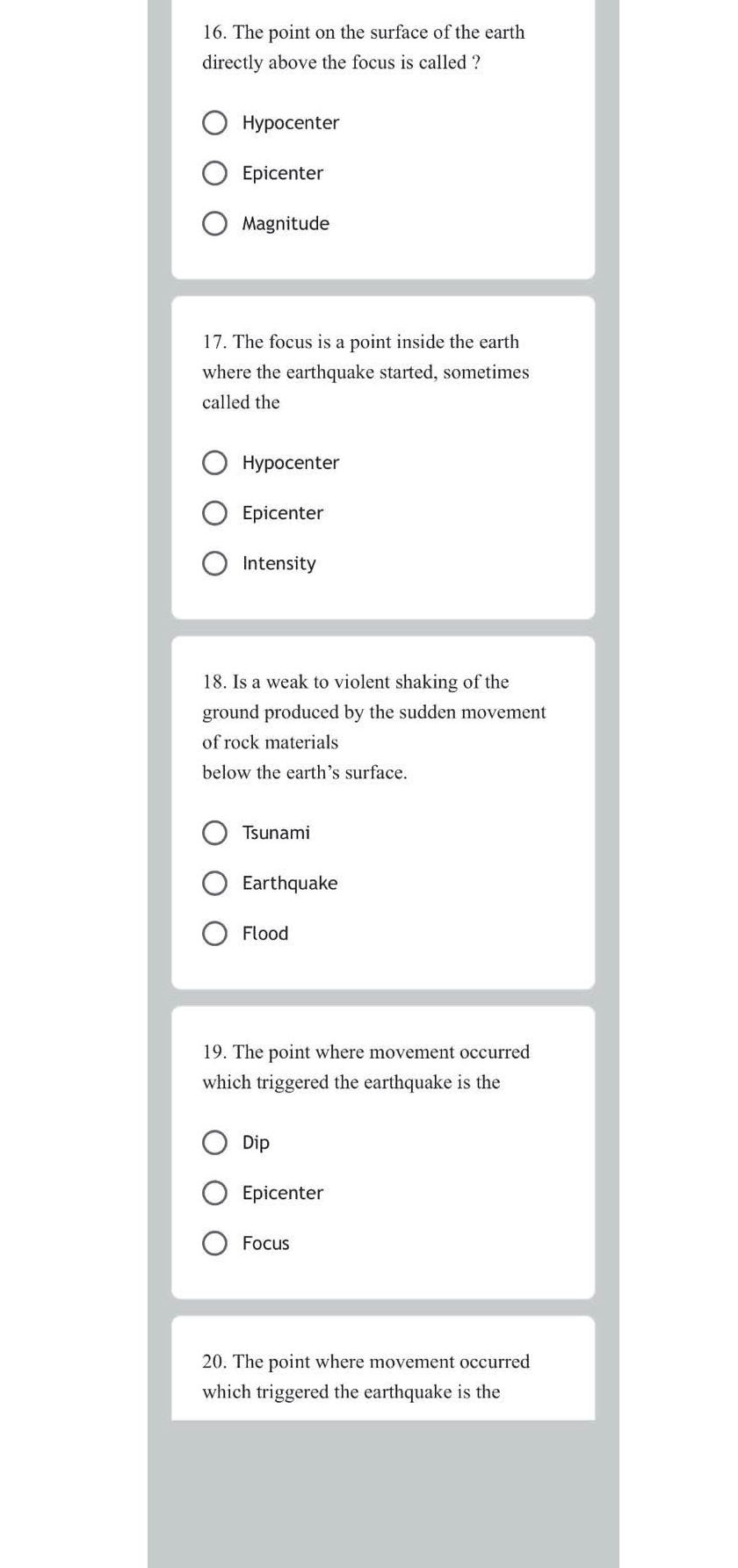 16 The point on the surface of the earth | StudyX