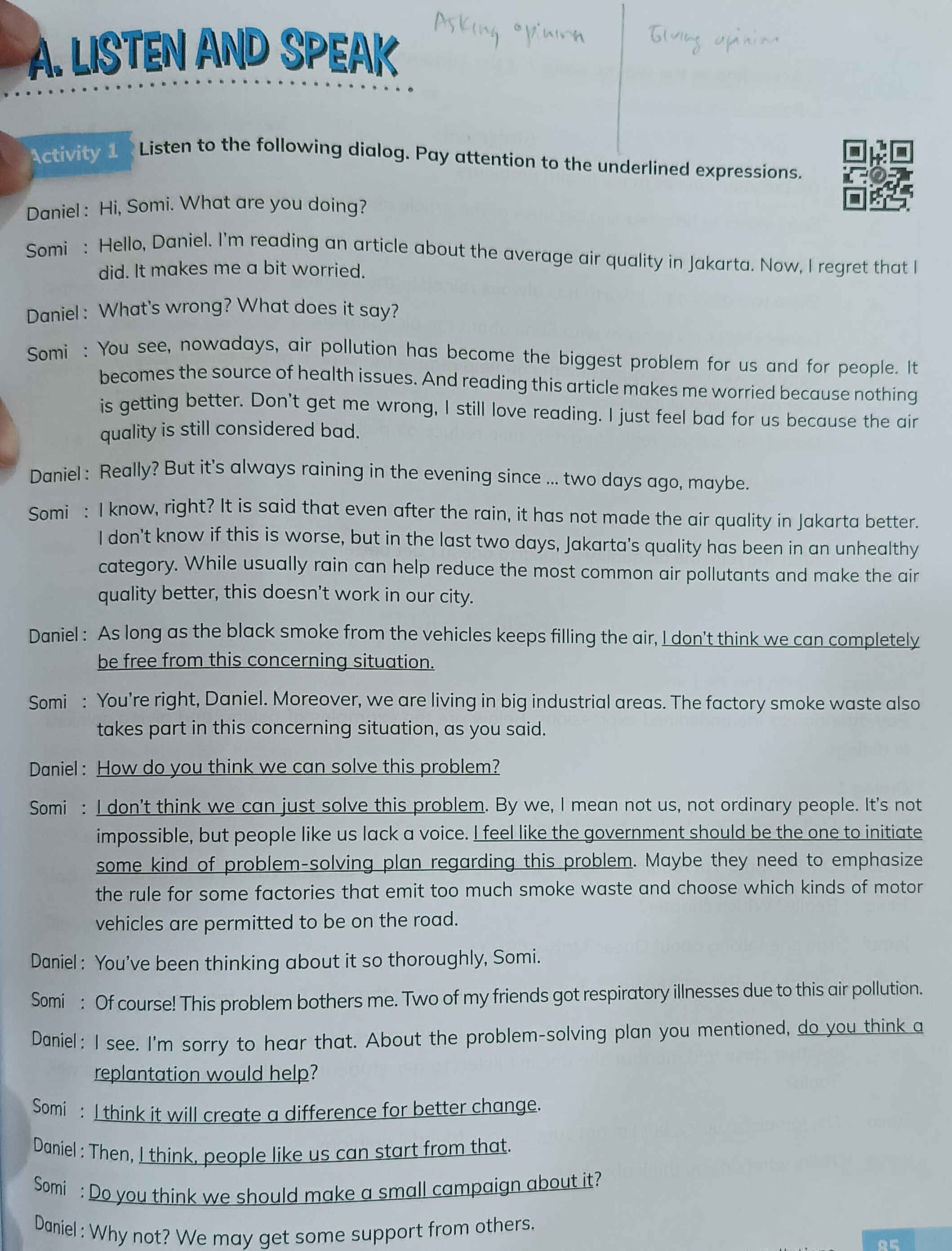 Activity 1 Listen to the following dialog | StudyX