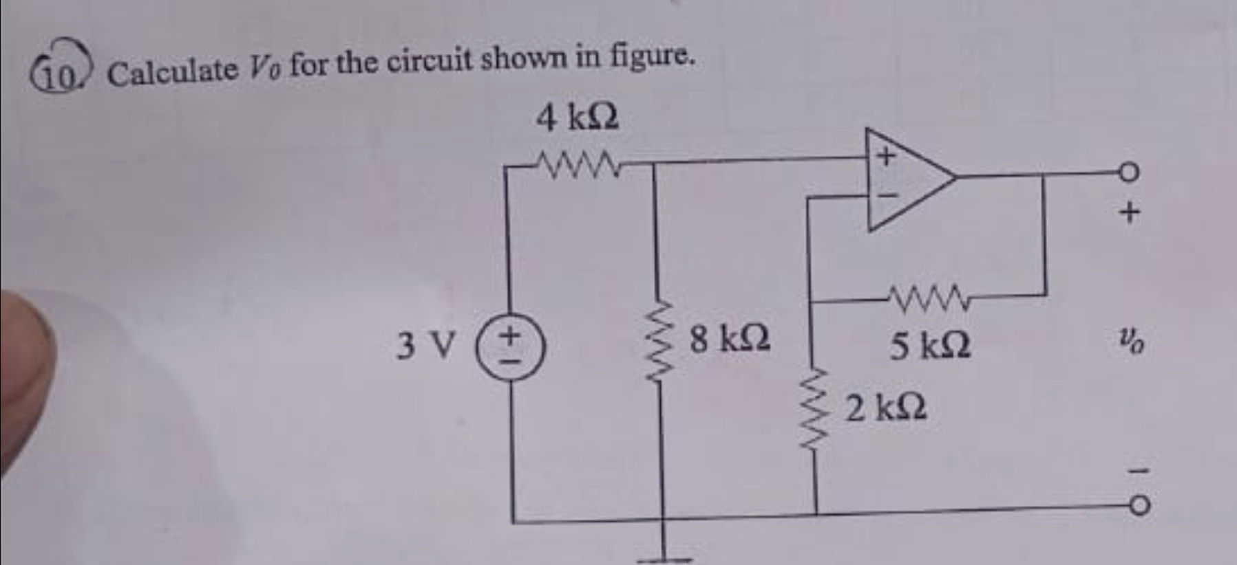 10 Calculate Vo for the circuit shown in | StudyX