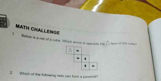 1 Below is a net of a cube Which arrow is | StudyX