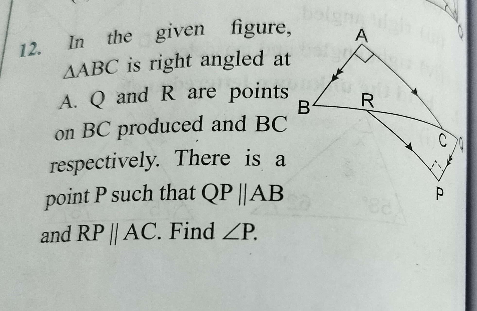 12 In the given figure ABC is right angled | StudyX