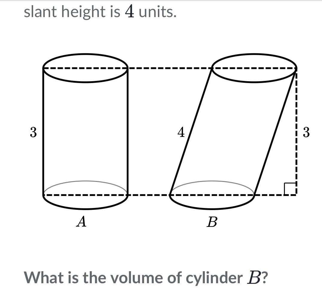 slant height is 4 units 3 4 3 A B What is | StudyX