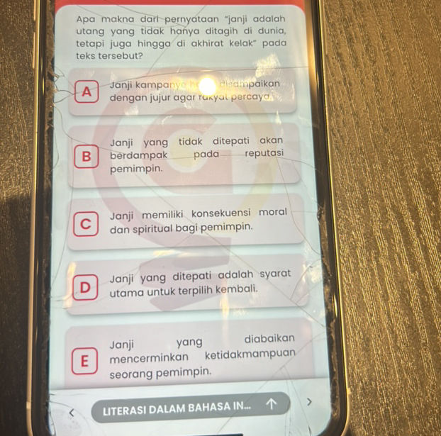 Apa makna dari pernyataan janji adalah utang | StudyX